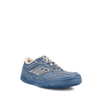 Balenciaga Mens Trainers Blue Leather And Mesh Calf Sneaker
