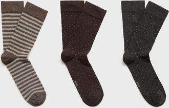 Mango 3er Pack Kombinierte Socken braun - Herren - 40-42 - MANGO MAN