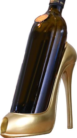 Generico Flaschenregal mit hohem Absatz: Kompakter St&auml;nder mit Schuh-Optik, Theke, Zubeh&ouml;r f&uuml;r kleine Partys, leichter Tisch, einfach zu platzieren, zum Servie