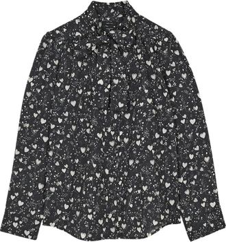 R13 Femme, Blouses et Chemises, Noir, Taille: 40 FR Chemise Lavalli&egrave;re