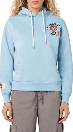 Sublevel Damen Hoodie mit Sommer-Backprint Light-Blue XL