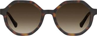 Moschino Sonnenbrille mit geometrischem Gestell - Braun