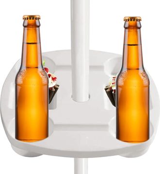 Generico Beistelltisch f&uuml;r Poolschirme - Tragbares Tablett f&uuml;r Sonnenschirme | -Picknick-Reise-Organizer mit Getr&auml;nkeslots, Outdoor-Reisezubeh&ouml;r f&uuml;r Relais