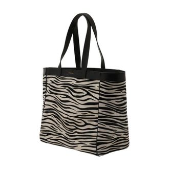 Anine Bing Womens Medium Rio Shopper Bag Leather Black Cowhide Totes-shopping-bags