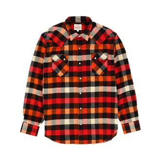Fortela Josh Kariertes Hemd mit Druckkn&ouml;pfen - - Shirts - Herren - Mehrfarbig - XL