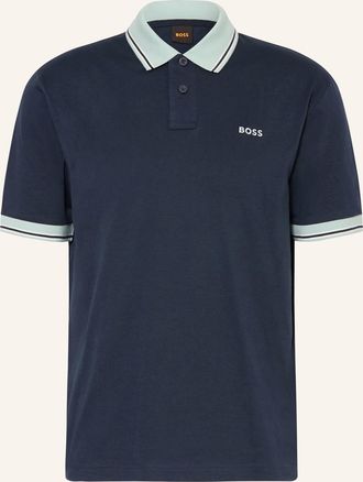 HUGO BOSS Jersey-Poloshirt Blocks Relaxed Fit blau