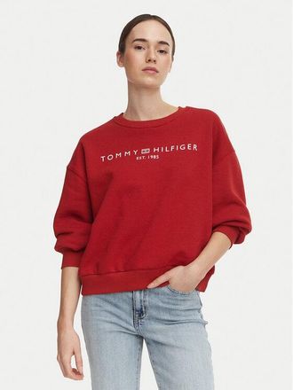 Tommy Hilfiger Sweatshirt WW0WW47831 Dunkelrot Regular Fit