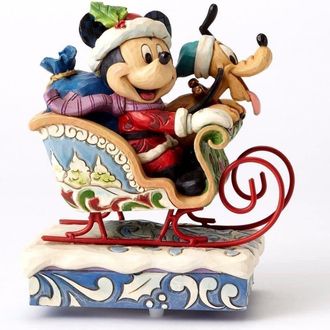 Disney Enesco Disney Tradition by Jim Shore Mickey in Weihnachtsmann, PVC, Mehrfarbig, 12 x 13 x 17 cm