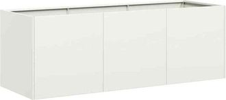 vidaXL Vidaxl - Jardini&egrave;re blanc 120x40x40 cm acier lamin&eacute; &agrave; froid