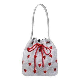 Generic Sac &agrave; bandouli&egrave;re en toile avec cordon de serrage brod&eacute; pour femme, sac &agrave; main &agrave; bandouli&egrave;re pour le quotidien, les voyages, le travail, Argent&eacute;., 320