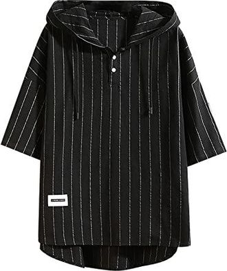 Generic T-shirt de sport &agrave; manches courtes et manches mi-longues pour homme, Noir, 5XL