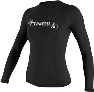O'Neill Damen Womens Basic Skins UV-Shirt Sun Shirt Rash Vest Long Sleeve, Black, XXL