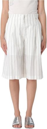 Liu Jo Femme, Shorts, Blanc, Taille: 40 FR Bermuda en m&eacute;lange de lin