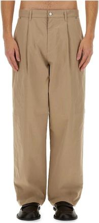 Moschino Chemise &agrave; manches courtes ray&eacute;e - Homme - Pantalons - Beige - Taille: L