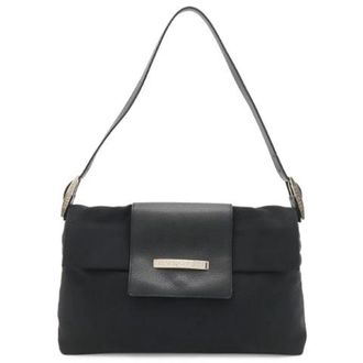 Bulgari Pre-owned Logo Mania Canvas Leather Shoulder Bag - - Pre-owned - Damen - Schwarzk - ONE SIZE