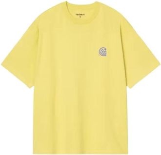 Carhartt Work in Progress Homme, Tops, Jaune, Taille: M Helix T-Shirt
