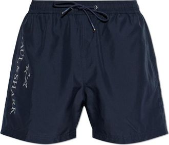 Paul & Shark Homme, Maillots de bain, Noir, Taille: XL Short de bain avec logo