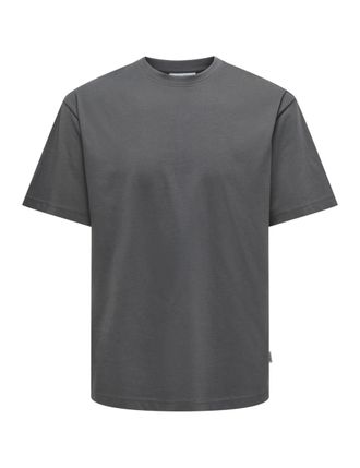 Only & Sons Herren Rundhals T-Shirt ONSFRED - Relaxed Fit S-XXL Schwarz Weiss, Gr&ouml;&szlig;e:XXL, Farbe:Grey Pinstripe 22022532