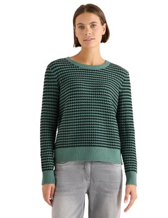 Cecil Damen Two-Tone Strukturpullover