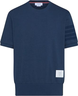 Thom Browne 4-Bar T-Shirt mit rundem Ausschnitt - Blau