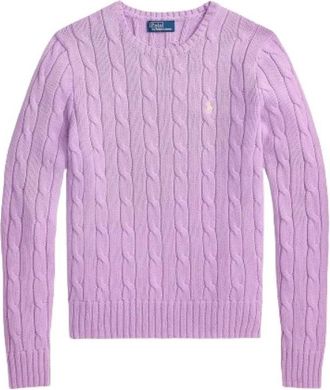 Polo Ralph Lauren Femme, Pulls, Violet, Taille: 42 FR Pull ras du cou en maille torsad&eacute;e Julianna