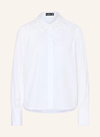 van Laack Van Laack Hemdbluse Vl-Fjella-Appl Mit Spitze weiss
