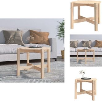 vidaXL Couchtisch &oslash; 62,5x45 cm Massivholz Kiefer - Holz Couchtisch - Kiefernholz Couchtisch - Wohnzimmer M&ouml;bel - Beistelltisch - Sofa Tisch