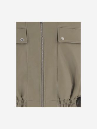 Frankie Shop Womens Nylon Jacket Khaki Polyurethane