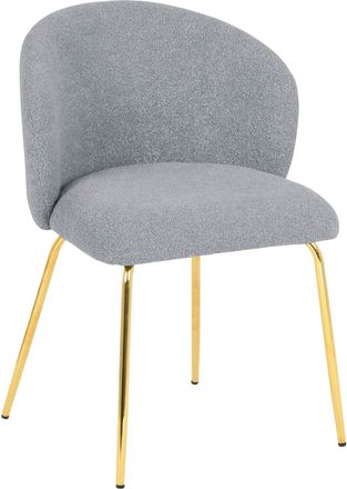 Xora Stuhl, Grau, Gold, Metall, Textil, Rundrohr, 57x79x59 cm, Beinauswahl, Stoffauswahl, Esszimmer, Stühle, Esszimmerstühle