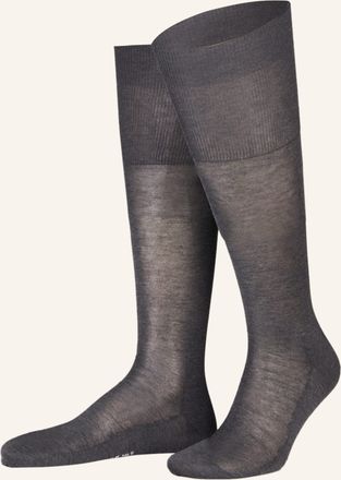 Falke Kniestr&uuml;mpfe Luxury No. 9 grau