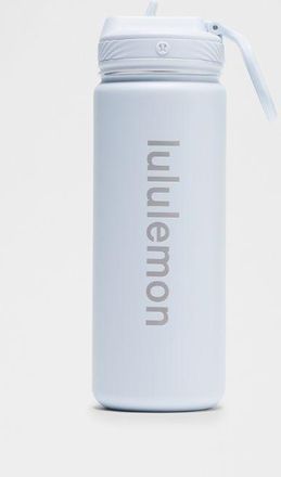 lululemon Bouteille deau Back to Life 530 ml Bouchon avec paille - Bleu