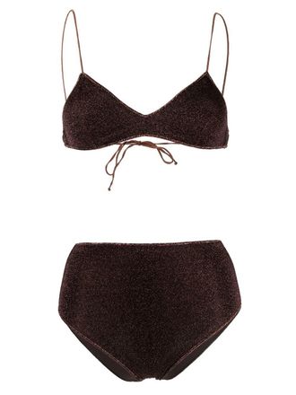 Os&eacute;ree Bikini mit metallischen Details - Braun