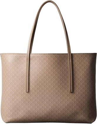 Calvin Klein Tragetasche in Hellbraun mit durchg&auml;ngigem Logo-Brown