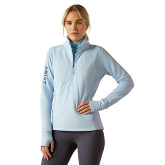 Ariat Womens Venture 1/2 Zip Sweatshirt Long Sleeve in Cerulean, Size X-Small, by Ariat