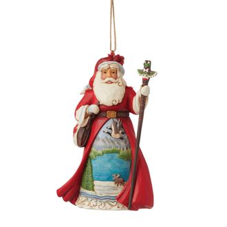 Enesco Jim Shore Heartwood Creek Dekofigur kanadischer Weihnachtsmann zum Aufh&auml;ngen