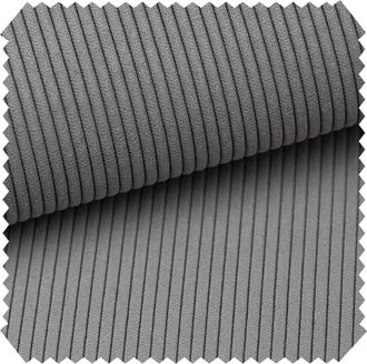 Novely ONTRE - Samtiger Polsterstoff in Feincord-Optik - Robuster Möbelstoff - Pflegeleichte Meterware 1 lfm Farbe: | 16 Steingrau