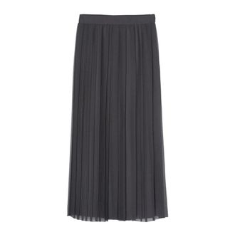 Eleventy High-Waisted Chiffon Faltenrock - - Skirts - Damen - Grau - M