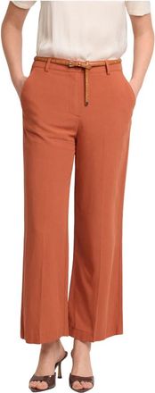 Kocca Bequeme- weiche Stoffhose in voller L&auml;nge - - Trousers - Damen - Orange - S