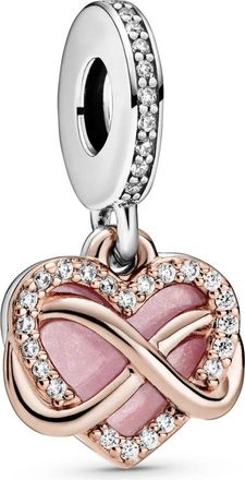 Pandora Funkelnder Infinity Herz Anh&auml;nger-Charm - - Accessories - Damen - Rosa - ONE SIZE
