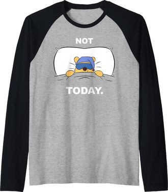 Disney Winnie the Pooh Not Today Funny Staying in Bed Raglan