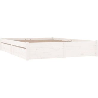 vidaXL Bett mit Schubladen Wei&szlig; 180x200 cm Vidaxl