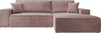 Selsey Sofa Ecksofa Eckcouch Schlafsofa Couch Mit Stauraum Schlaffunktion Pflegeleicht Polyurethanschaum L Form Rechts Farese Rosa Cordoptik