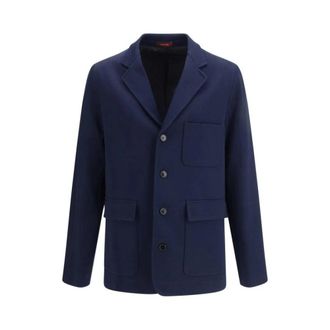 Gucci Baumwollmantel mit einfachem Knopfverschluss - - Jackets - Herren - Blau - M