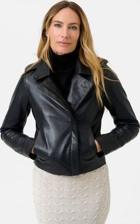 Ricano Lederjacke Juana Lederjacke mit Hemdkragen und Schulterklappen