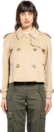 Burberry Cropped Gabardine Trench Jacket