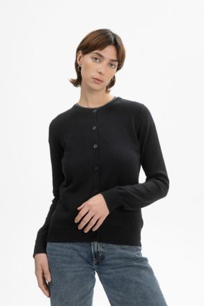 Mela Damen vegan Feinstrick Cardigan Nameen Schwarz