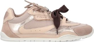 Pinko Sneakers mit Logo - Nude