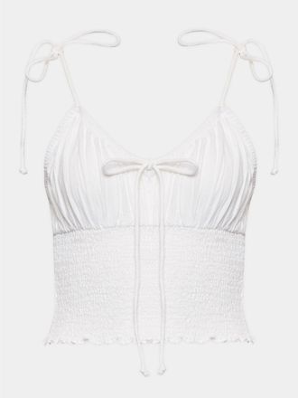 Gina Tricot Top 19928 Wei&szlig; Regular Fit