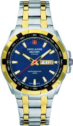 Swiss Alpine Military Swiss Alpine Military by Grovana Herren Armbanduhr Star Fighter 41 mm Armband Edelstahl 7043.1145 - - Accessories - Herren - Blau - ONE SIZE