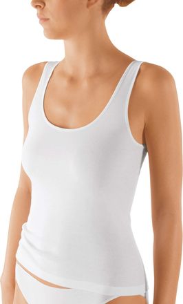 Nina Von C. 3er Pack Damen Achselhemden I Daily I Unterhemden in Champagner aus 100% Baumwolle I Damen Top mit Feinsatin I Gr. 40